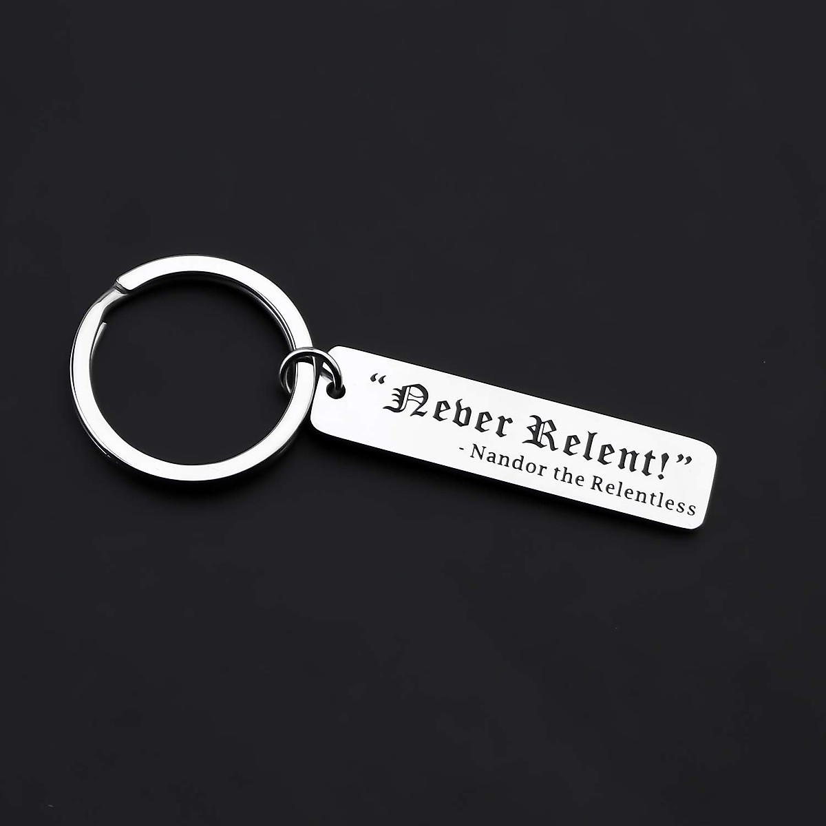 Lywjyb Birdgot TV Show Inspired Gift Fandom Gift The Relentless 304 Stainless Steel Keychain (Nandor Relentless)
