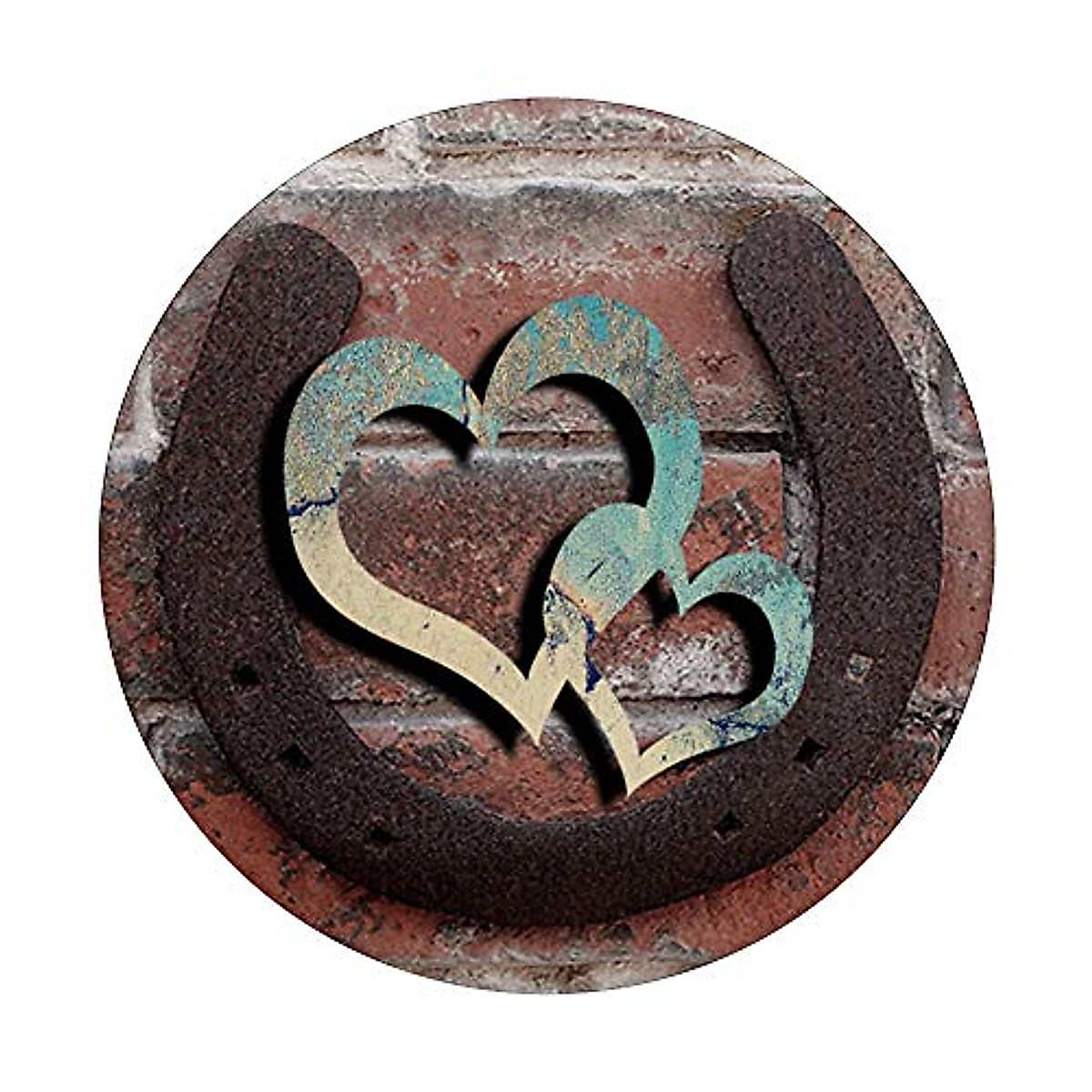Equestrian Rustic Graphic Horseshoe Design Horse Lover PopSockets Swappable PopGrip