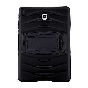 KIQ Armor Series Galaxy Tab A 8.0 2015 Case T350, Rugged Full-Body Drop Protection Tablet Case Cover Kickstand for Samsung Galaxy Tab A 8" SM-T350 SM-T355 - Black
