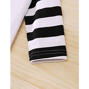 TUEMOS Baby New Year Romper Newborn Baby Boy Girl Clothes My First New Year Letter Print Stripe Hoodie Bodysuits Outfit