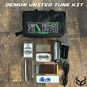 Demon Complete Basic Tune Kit with Wax- Everything Needed to do a Basic Tune and Wax for Your Skis and Snowboard **Made in USA Wax**