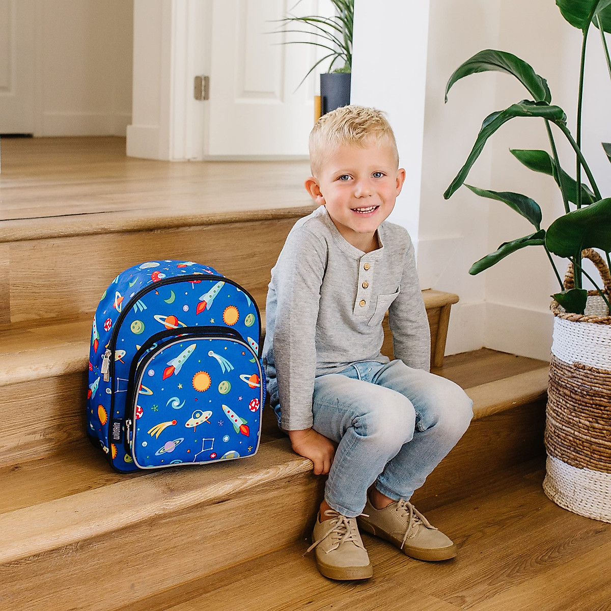 Wildkin 12-inch Kids Backpack – Padded, Adjustable, Ideal for Daycare & Travel - Out of this World