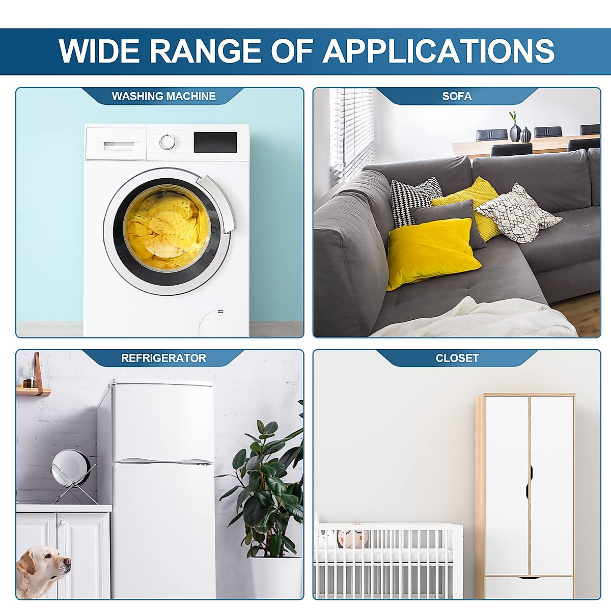 LFGUD Appliance Roller Adjustable Dolly Mobile Roller Heavy Duty Extendable Furniture Washing Machine Bases, Washing Machine Stand With Brake, Suitable for Refrigerator, Dryer, Furniture(Set of 2)