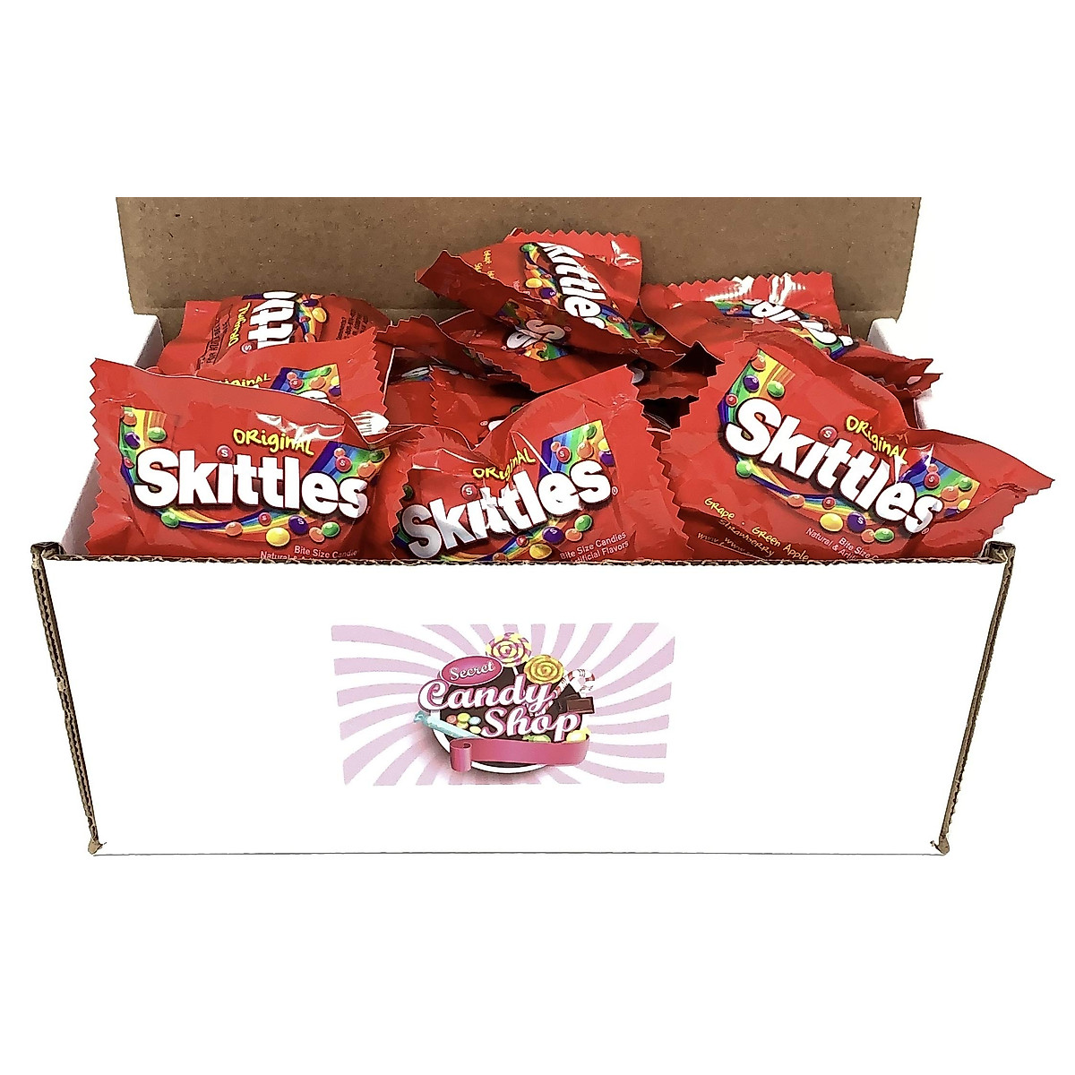 Secret Candy Shop Skittles Original Flavors Fun Size Packet Bulk in a Box (Pack of 50)