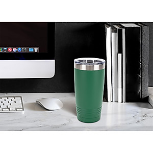 100 North, Polar Camel, United States National Parks, Green 20 Ounce, Stainless Steel, Vacuum Insulated Travel Tumbler Mug With Clear Lid, Glacier Montana