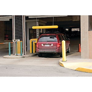 Eagle 1780 Polyethylene Clearance Bar with Eye Bolts, Yellow, 76" Height, 5" Diameter