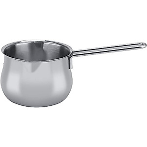 Haofy Stainless Steel Milk Pot, Butter Cheese Chocolate Melting Pot, Coffee Warming Pot with Dual Pour Spout, Small Saucepan, Kitchen Cooking Baking Pot for Melting Chocolate Butter