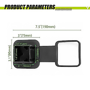 Ajxn 1 PC Universal Tow Hitch Covers, Trailer Hitch Cover Tube Plug Insert, Car Exterior Accessories, Receiver Tube Hitch Plug, Tube Cover with Bracket, for Vehicles, Tow Truck (American Flag Red)