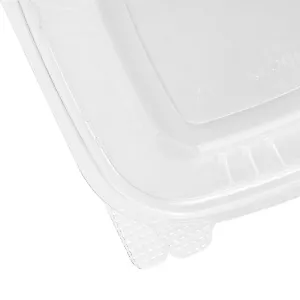 Karat 200 Count Clear PET Hinged Deli Take Out Containers - 32 oz Plastic Clamshell Food Containers, Disposable Square to Go Boxes, Ideal for Pasta Salads, Fruit, Deli Sides and More, FP-HDC32