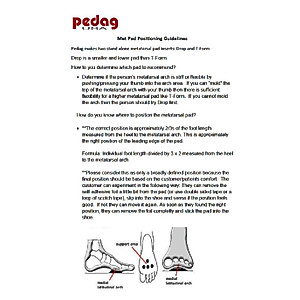 Pedag Drop | German Made | Metatarsal Pads | Anatomically Correct | Metatarsal Arch Support | Vegetable Tan Leather | Self Adhesive | White | Size X-Large, Fits EU 44-46 / US Men 11-13 | 1 Pairs