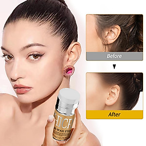 Hicream Hair Wax Stick, 2PCS x 2.7 Oz Wax Stick for Hair Wigs Fly away Hair Tamer Stick for Smoothing Flyaways & Taming Frizz, Flyaways Hair Stick Hair Wax