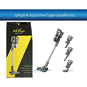 UpBright AC/DC Adapter Compatible with VEAVON P8-PLUS P8PLUS P8 Plus 25.2V 2000mAh 25.2VDC Lithium Li-ion Battery 150W Cordless Stick Vac Vacuum Cleaner MC2805A 25V 29V 500mA 0.5A Power Supply Charger