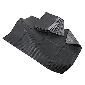 Disposable Dental Bibs and Tattoo Bibs / Piercing Polytowels - Waterproof Patient Bibs 13” x 18” Black Dental Bibs; Black Tattoo Bibs (50)