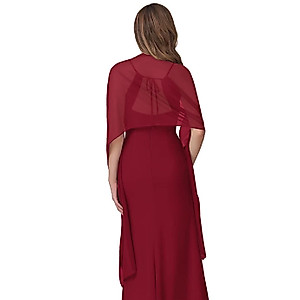 Juweniz Women's Chiffon Shawls Wraps Scarves for Bridesmaid Wedding Evening Prom Party Special Occasion Dresses Sage 90" x 20"