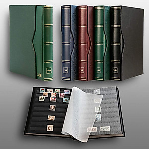 Prophila stockbook 60 Black Sides Padded with slipcase Green