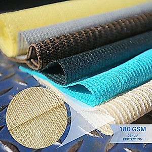 E&K Sunrise 8' x 50' Beige Sun Shade Fabric Sunblock Shade Cloth Roll, 95% UV Resistant Mesh Netting Cover for Outdoor,Backyard,Garden,Greenhouse,Barn,Plant (Customized