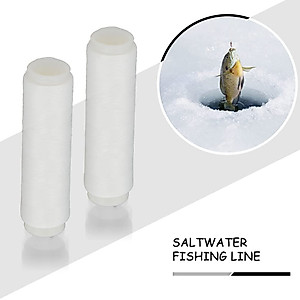 LIOOBO 2 Rolls High Elastic Fishing Line Portable Fishing Line Fishing Accessory Fishing Gear Fishing Tool -Slip Fishing Line Clear Line High Elasticity White Fishing Accessories Nylon