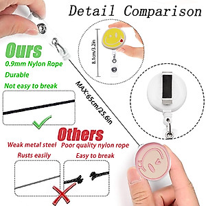 KAGNAL 4Pcs Nurse Badge Reel Cute Retractable Badge Holder with Clip Nursing Name Card Holder for Nurse Nursing Student Doctor Teacher Medical Assistant Office Worker