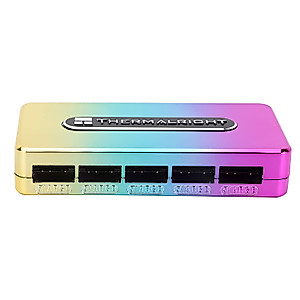 Thermalright Integrated ARGB Fan Hub, 10-Port 3 Pin PC Fan Controller, 5V Fan ARGB Hub, Support up to 10 Fans, SATA Power Cord Direct Input