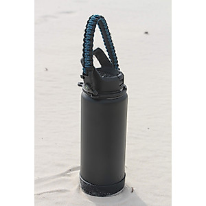 One MissionX Paracord Handle Compatible with Yeti Rambler 36oz 26oz 18oz 12oz 46oz Water Bottles, Durable Carrier Strap - Holder(Diamond Teal/Comp+Starter)