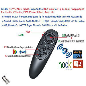 Universal Remote for Scroll TikTok Videos Play icade xinput Game, Control Music Video Playing, flip eBook Anki Page, be a Mouse Pointer & Selfie Shutter for All iOS Android & Windows Devices (WB)