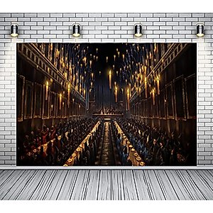7x5ft Magic Castle Witch Wizard School Photography Backdrop Hall Candles Church Photo Studio Background for Room