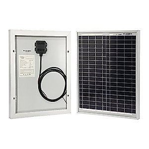 HQST Solar Panel 20W 12V High Efficiency Module Off Grid PV Power for Battery Charging, Boat, Caravan, RV and Any Other Off Grid Applications