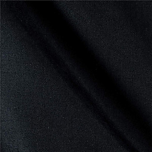 60" Poly Cotton Broadcloth Black, Fabric by the Yard