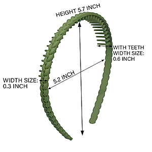 LAPOHI Headbands for Women Girls 10 PCS Colorful Fashion Effortless Plastic Headbands with Teeth No Slip Comb Headbands Hair Bands for Women Men Teen Girls