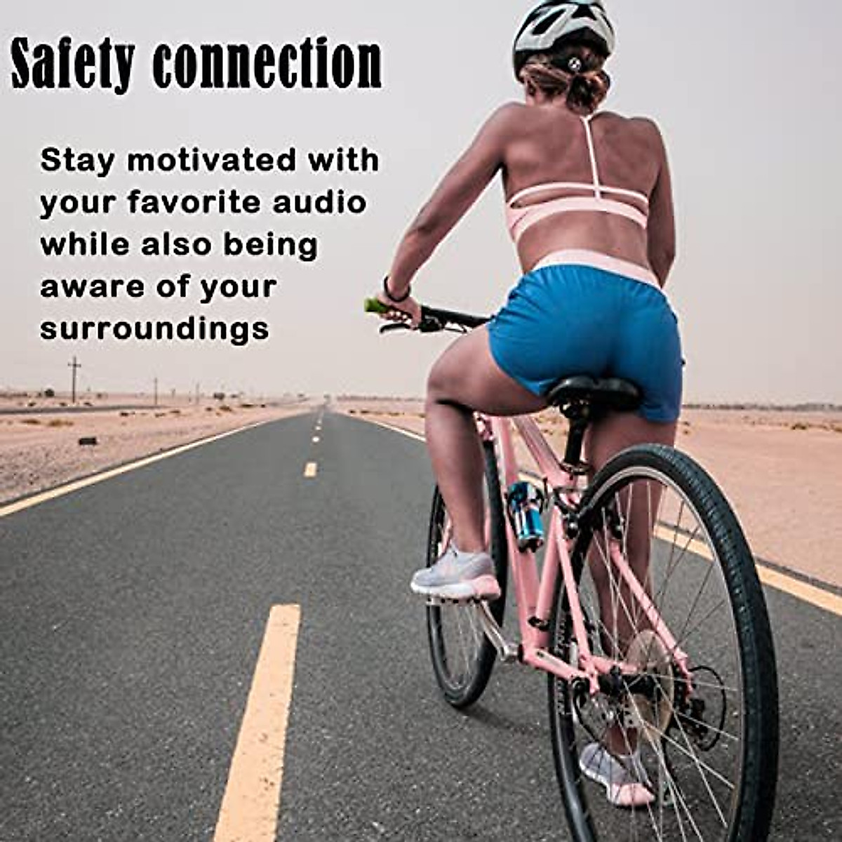 Open Ear Earbuds Sport Clip On Open Ear Headphones Bone Conduction Earbuds Cycling Running Workout Ear Buds Wireless Headphones Bone Conducting Earbud Gaming Gym Bluetooth Earbud Earphones