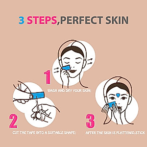 Kindmax Face Tape, 2 Rolls, Anti Wrinkles Patches, Face Eye Neck Lift Tape, V Line Lifting Chin Strap, Face Toning Belts, High Elasticity, Firming and Tightening Skin 2.5cm*5m (Beige)