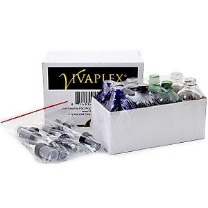 Vivaplex, 8, Assorted Colors, 4 oz Glass Bottles, with Black Fine Mist Sprayers