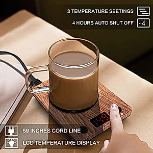 SEALON Coffee Mug Warmer for Desk - Electric Milk Tea Cocoa Beverage Coffee Cup Warmer Plate for Office Home Use with Auto Shut Off…