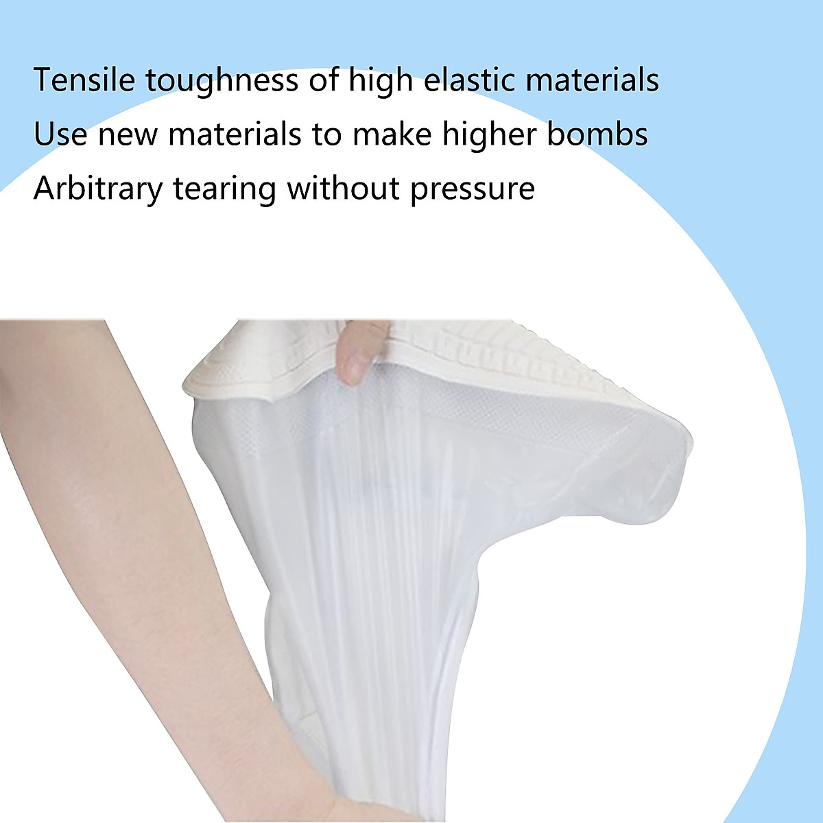 Rain Boot Waterproof Shoes Covers, Sand Control Non-Slip Shoe Cover Galoshes, PVC Rubber Sole Reusable Rain Snow Boots Overshoes for Cycling Outdoor Camping Fishing Garden Travel (L, Transparent)