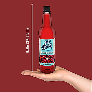 Hip Syrups - Pomegranate Sugar Free Simple Syrup Designed for Water Flavor, Bubble Tea, Boba Tea, Cocktails, Sugar Free