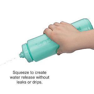 Hydra Cup - 4 PACK - 32oz Squeeze Water Bottles Bulk Set, BPA FREE, For Sports, Cycling, Bike, Quick Squirt Hydration, Shaker Cup Wire Whisk Included