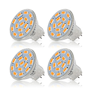 Simba Lighting LED MR11 Flood Light Bulbs (4 Pack) 12V 3W 20W Halogen Replacement 2-Pin 240lm for Landscape, Accent, Track Lights, and Christmas Tree Fiber Optics, GU4 Bi-Pin Base, 3000K Soft White
