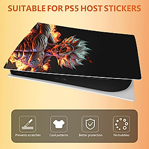 PS5 Accessories, PS5 Skins for Console and Controller, Anime Cover, Durable, Scratch Resistant, Bubble-Free - Vinyl Sticker for Playstation 5 Disc Version CD-ROM (Dragon-Balls)