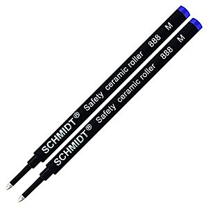 2 Pack - Blue-Schmidt 888 Medium Rollerball Refill