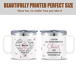 WWHSAI Christian Gifts for Women - You Are Gifts Baptism Tumbler - Inspirational Religious Birthday Presents for Women - Catholic Spiritual Faith Bible Verse Presents Coffee Cup for Girl 14oz
