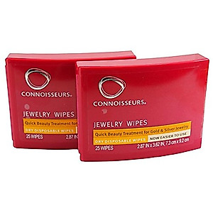 CONNOISSEURS Jewelry Cleaners, 50 Wipes