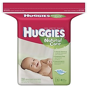 Huggies Natural Care Baby Wipes, Fragrance-Free, Refill, 216-Count Pack (Pack of 3). 648 total wipes