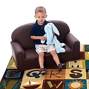 Brand New World Furniture FI2C100 Brand New World Toddler Enviro-Child Upholstery Sofa, Chocolate