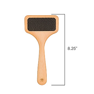 Redecker Fur Brush, Sheepskin and Fur Wire Slicker Brush, Daily Grooming for Rugs, Garments, Dogs and Cats, Made in Germany