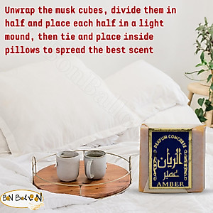 bonballoon 1pcs Islamic Fragrance Perfume Jamid Natural Organic Musk Amber Solid Alcohol Free Arabian Arab Cube Halal
