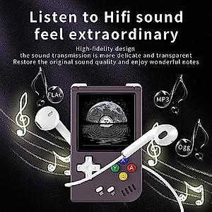 RG Nano Retro Handheld Game Console , Aluminum Alloy CNC Support Clock , Music Player Function 1.54 Inch IPS Screen 64G TF Card 5405 Game (Anbernic Rg Nano Purple)