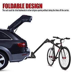 3-Bike Racks for 2 inch Hitch - Bicycle Carrier Racks Adjustable Cradles for All Bike with/Without Cross-Bar