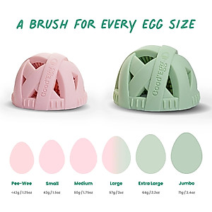 GoodEgg The Original Egg Brush - Silicone Egg Cleaning Brush for Farm Fresh Eggs, Removes Chicken Coop Nasties - Ideal for Backyard Chickens, Homesteaders & Egg Collectors (Standard Sized Eggs)