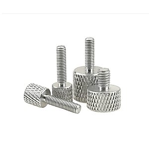 20 Pcs Aluminum knurling Fully Threaded Hand Twistscrew,for Motherboard Installation Etc.M3x4mm