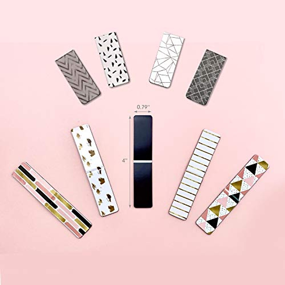 Desecraft 16Pcs Cute Magnetic Bookmarks Page Markers I Clips for Kids Woman Man Teacher Students Reading Planner Book Lovers School Office